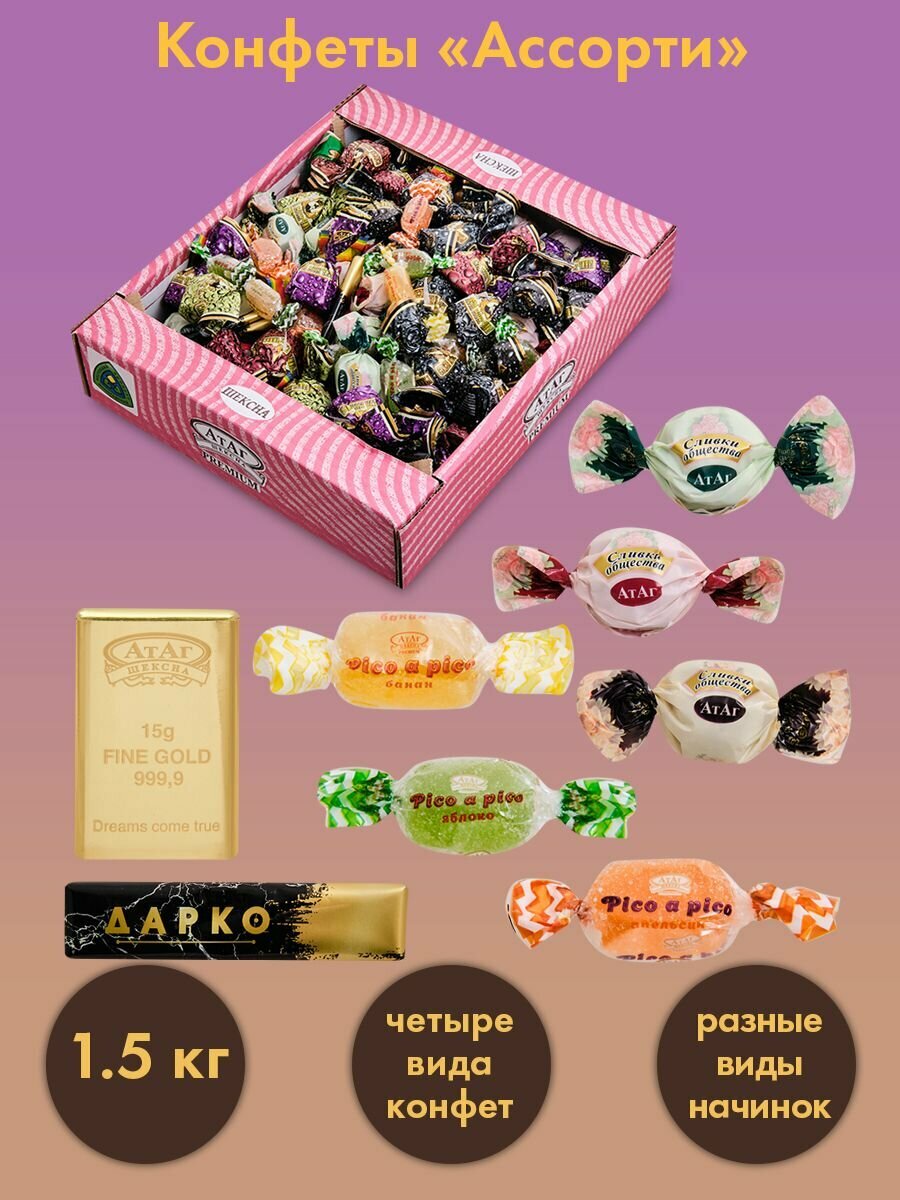 Конфеты 'Ассорти', 1,5 кг