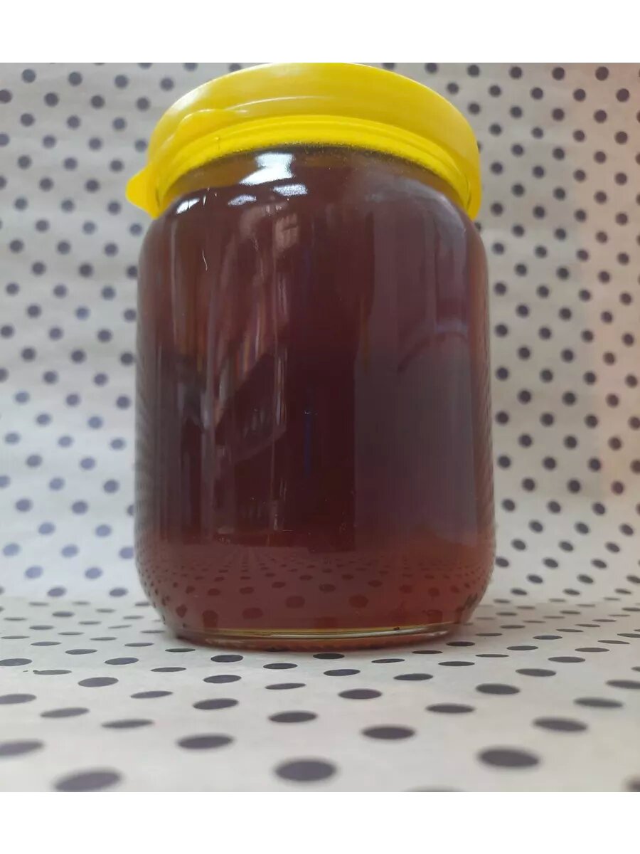 Мед цветочный темный 0,5 л, (700 гр), 2025. Брянский край