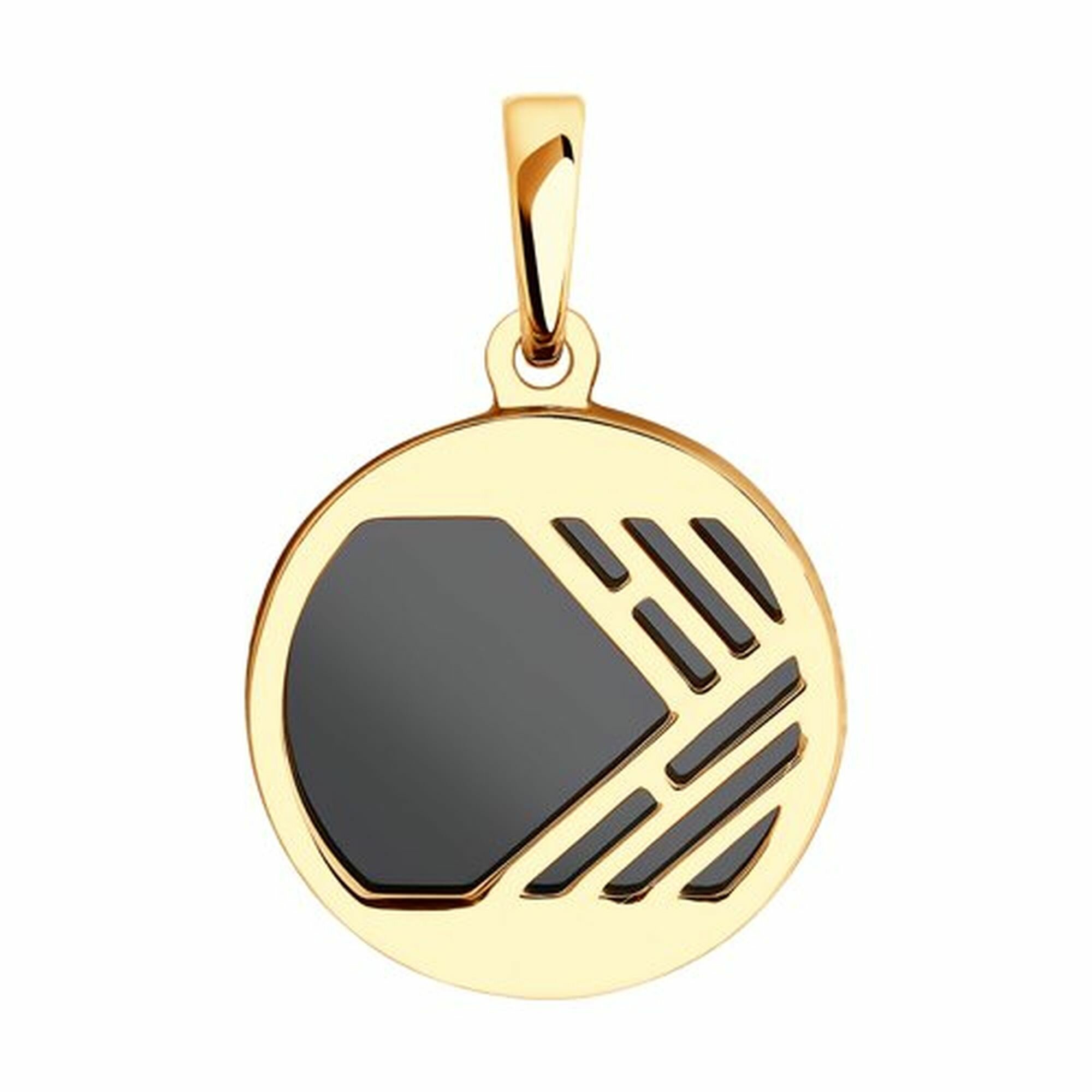 Подвеска, красное золото, 585 проба, шпинель