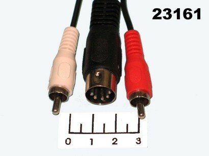 Шнур 2RCA-DIN 5pin 1.5м пластик