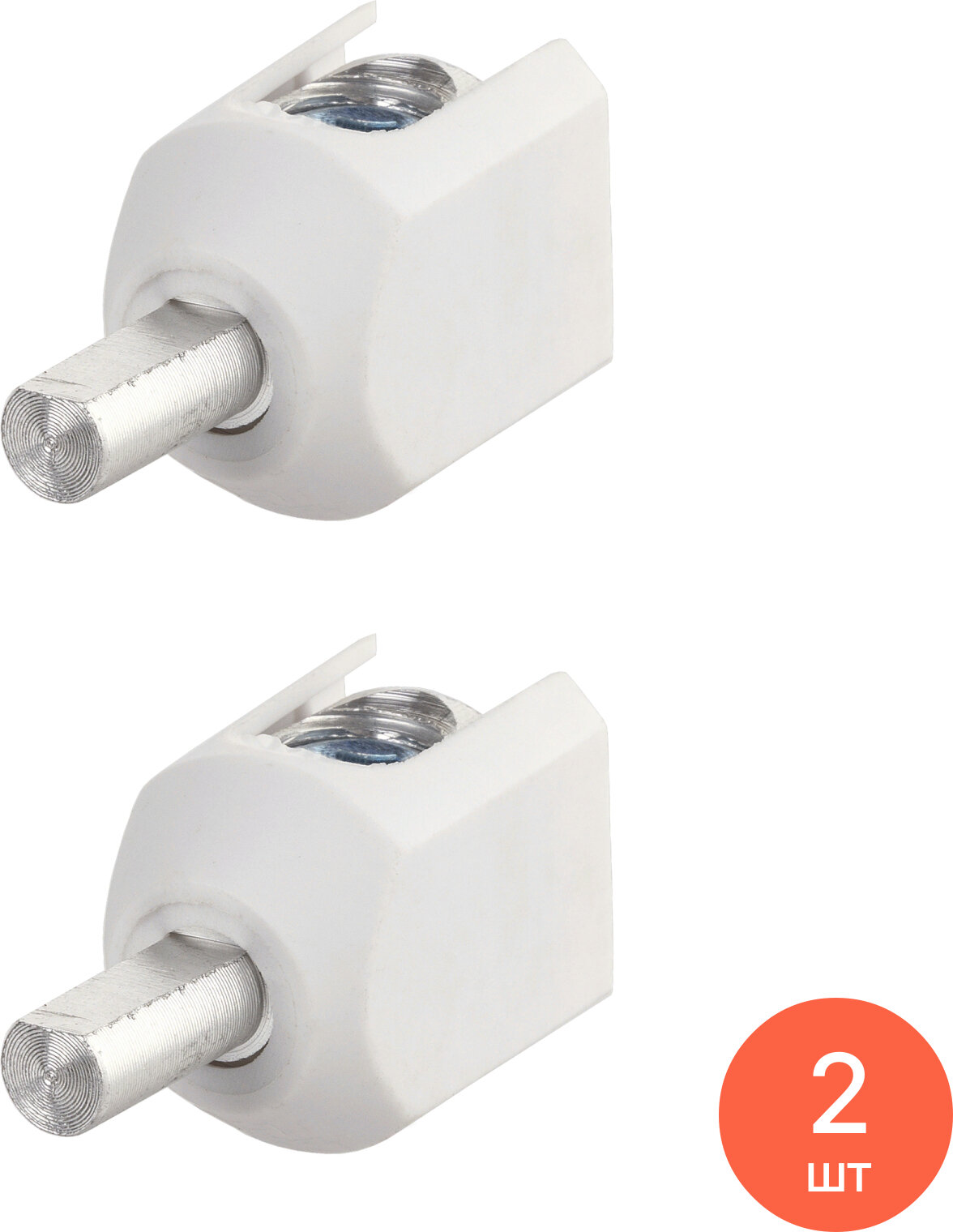 Клемма для проводов TDM Electric / ТДМ Электрик AL/CU 16-50мм2 вводная для модульного оборудования изолированная с винтовым зажимом, 160А , PIN L-35мм, белый, 38х17мм, 1шт. / зажим (комплект из 2 шт)