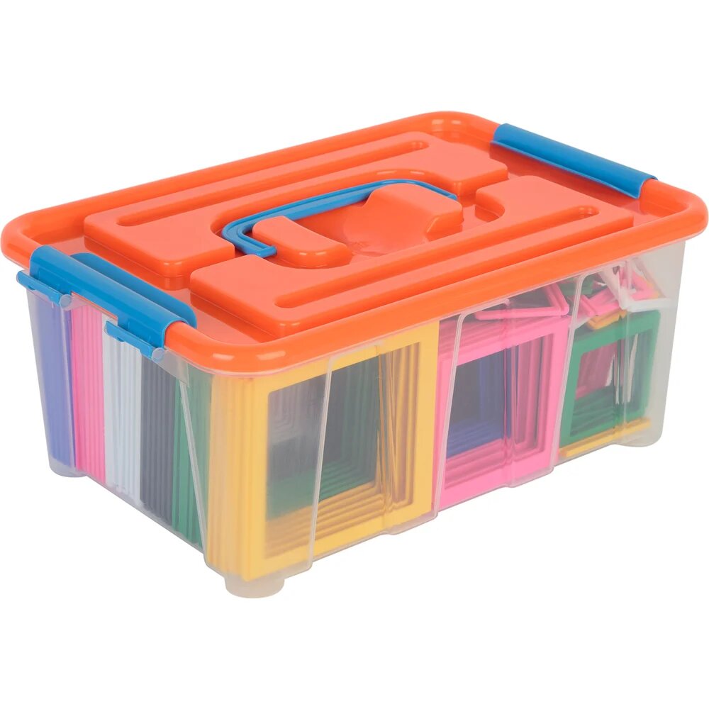 Контейнер для хранения из прочного полипропилена, объем 4 литра, с ручкой для переноски, идеален для организации пространства и хранения мелочей