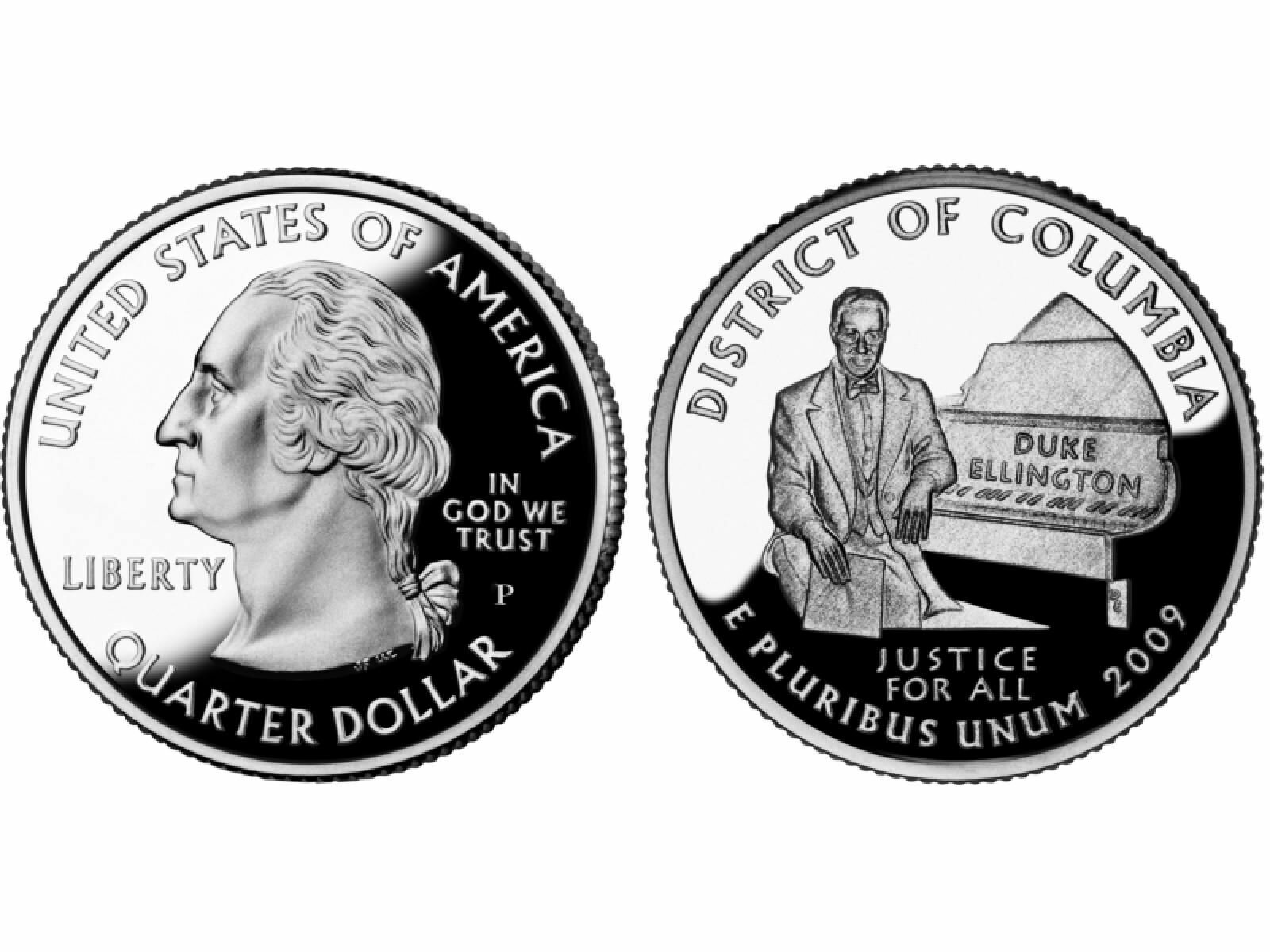 Монета квотер США 2009 г, Округ Колумбия (P)