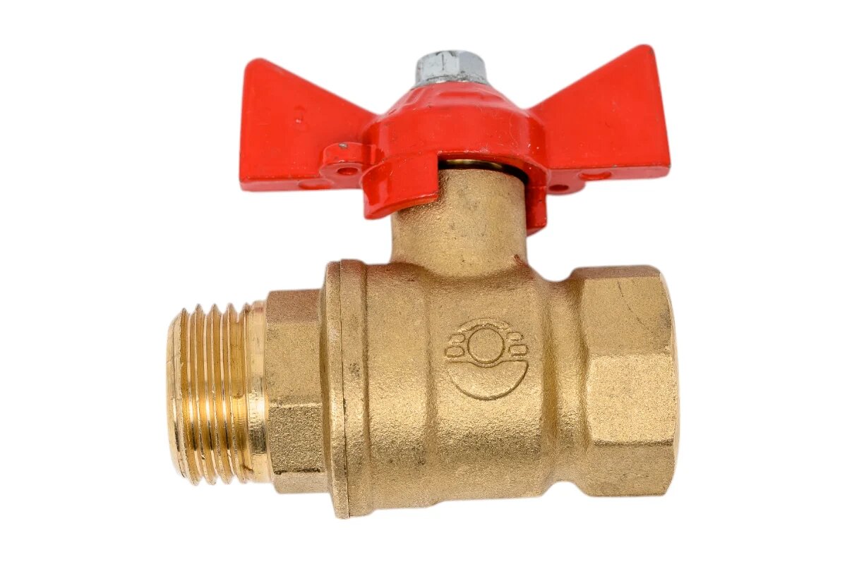 Valfex кран шаровой N/P59 бирка для воды 1/2 ВР/НР ручка-бабочка латунный 11Б27фт1М