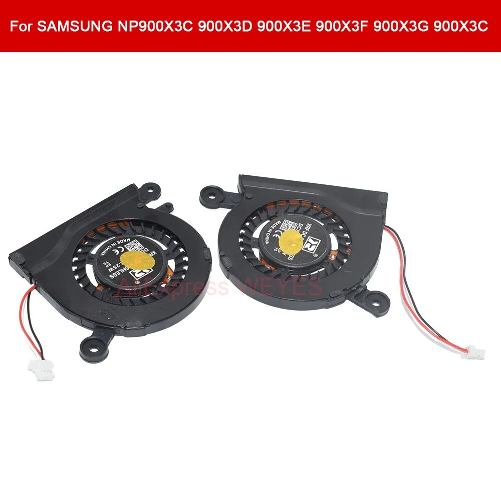 Вентилятор для Samsung NP900X3C, NP900X3D, DC5V, Цвет: All