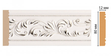 Плинтус Потолочный Decomaster 150-60 В80хШ12хД2400 мм / Декомастер.