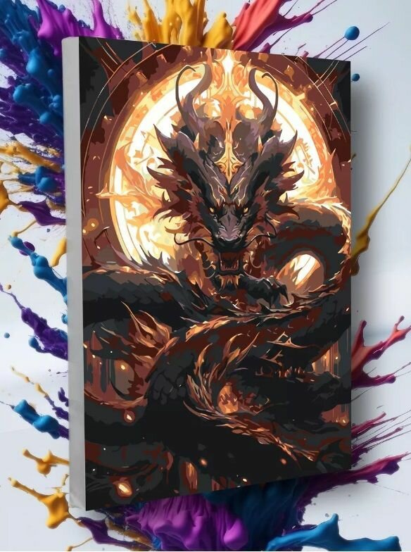 Картина по номерам Дракон Китай Символ года Мифология 40х50