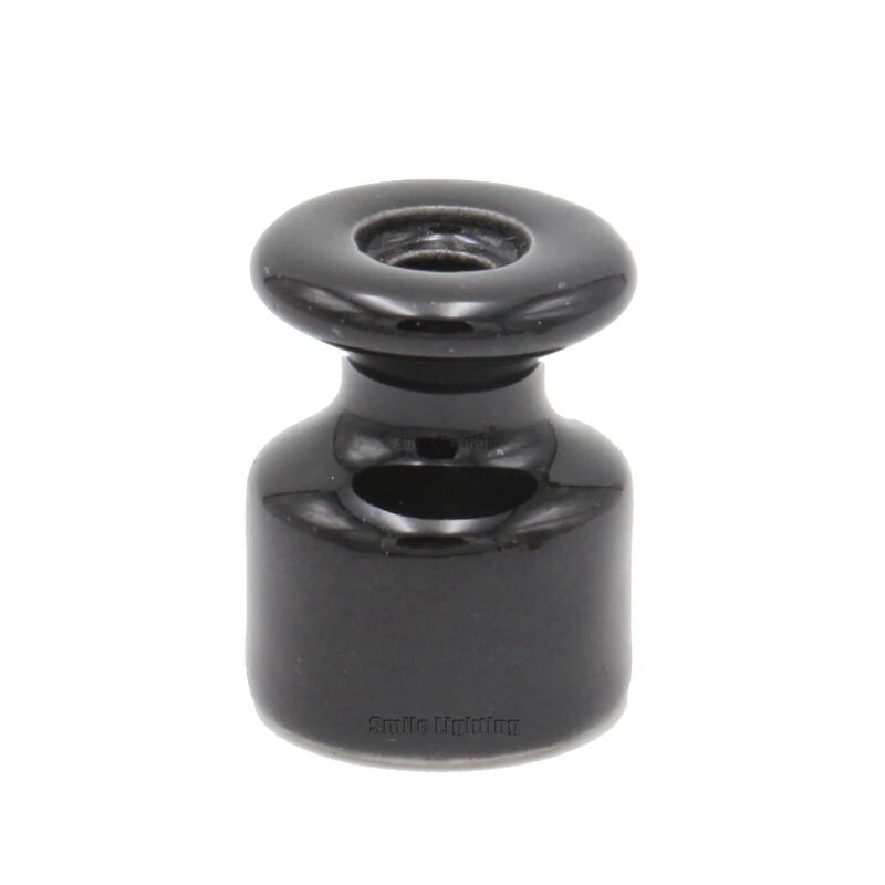 Керамические изоляторы для кабеля TCDZ01 Черный, 6Pieces, With Black Screw, Black