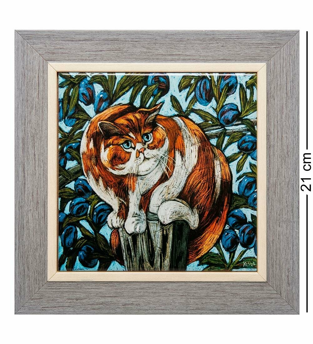 Панно керамическое Пышная слива 15х15 A2147952 Artangels, Керамика, пластиковая рамка