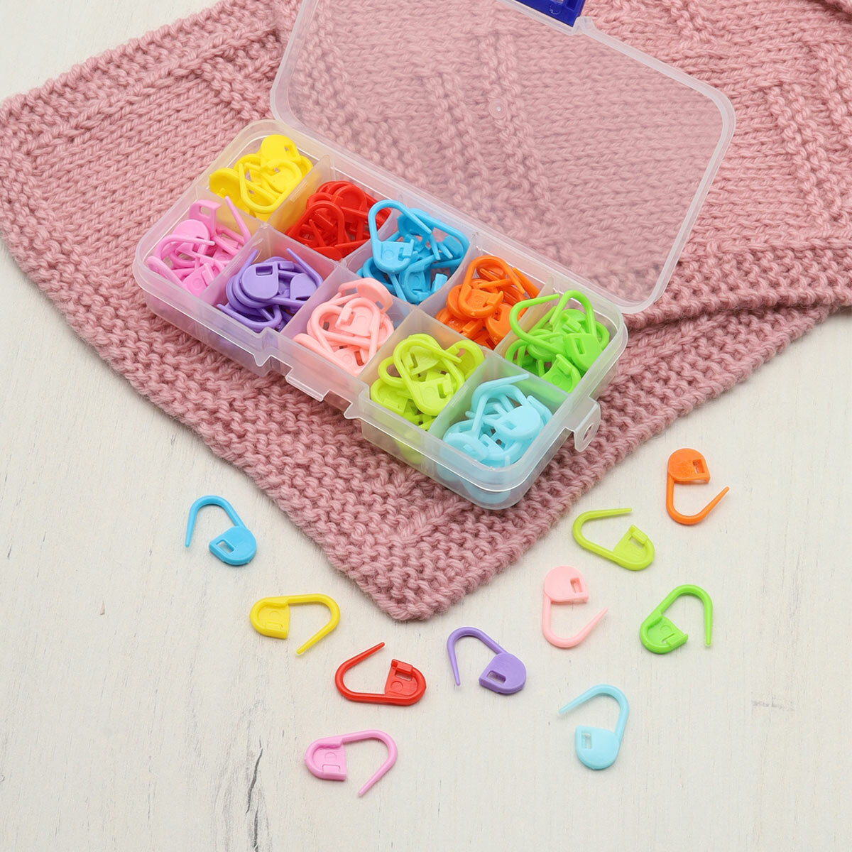 Маркеры для вязания в футляре 'Булавки', 120 шт, разноцветные, Hobby&Pro