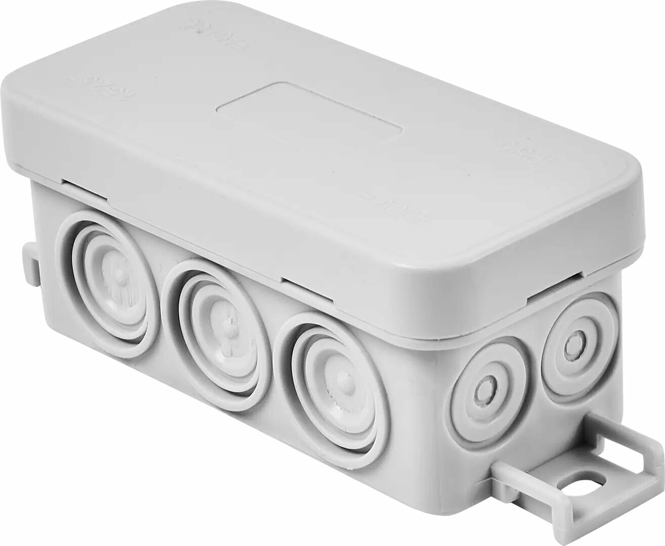 Распределительная коробка открытая Lexman 90x42x40 мм 6 вводов IP55 цвет серый