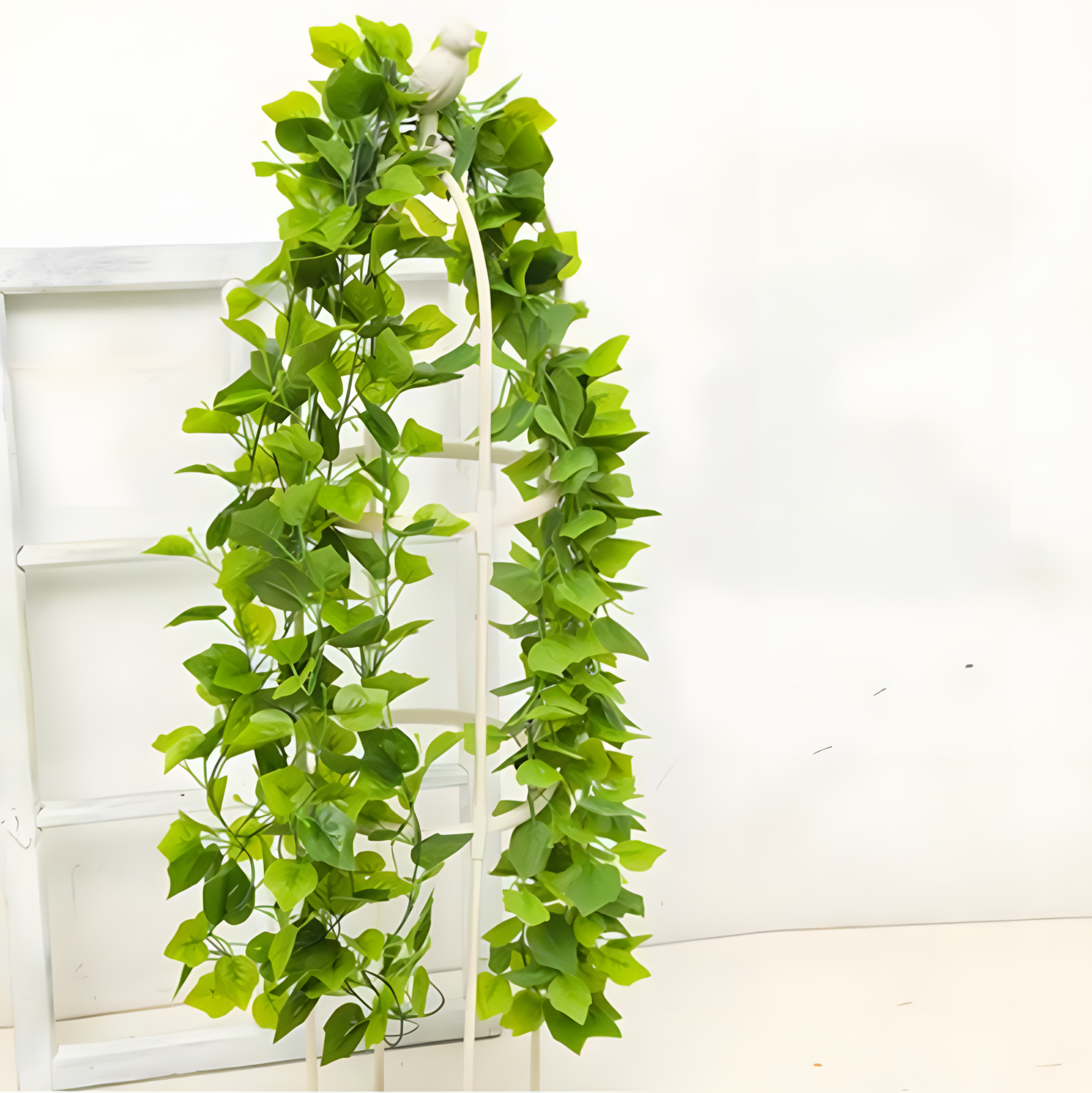 Искусственные листья винограда для декора, 99 листьев на полоске, 230 см, зеленый