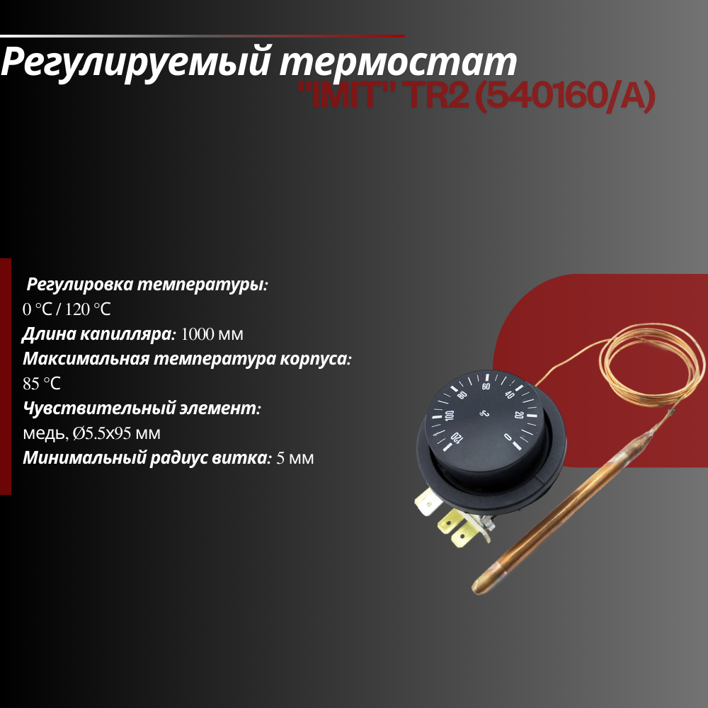 Регулируемый термостат IMIT TR2 (540160/А) max t120C