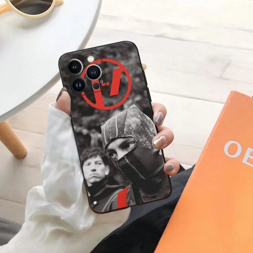 Чехол для телефона T-Twenty One P-Pilots для iPhone 15,14,13,12,11, Plus, Pro Max, XS, X, XR, SE, Mini,8,7, мягкий силиконовый черный чехол