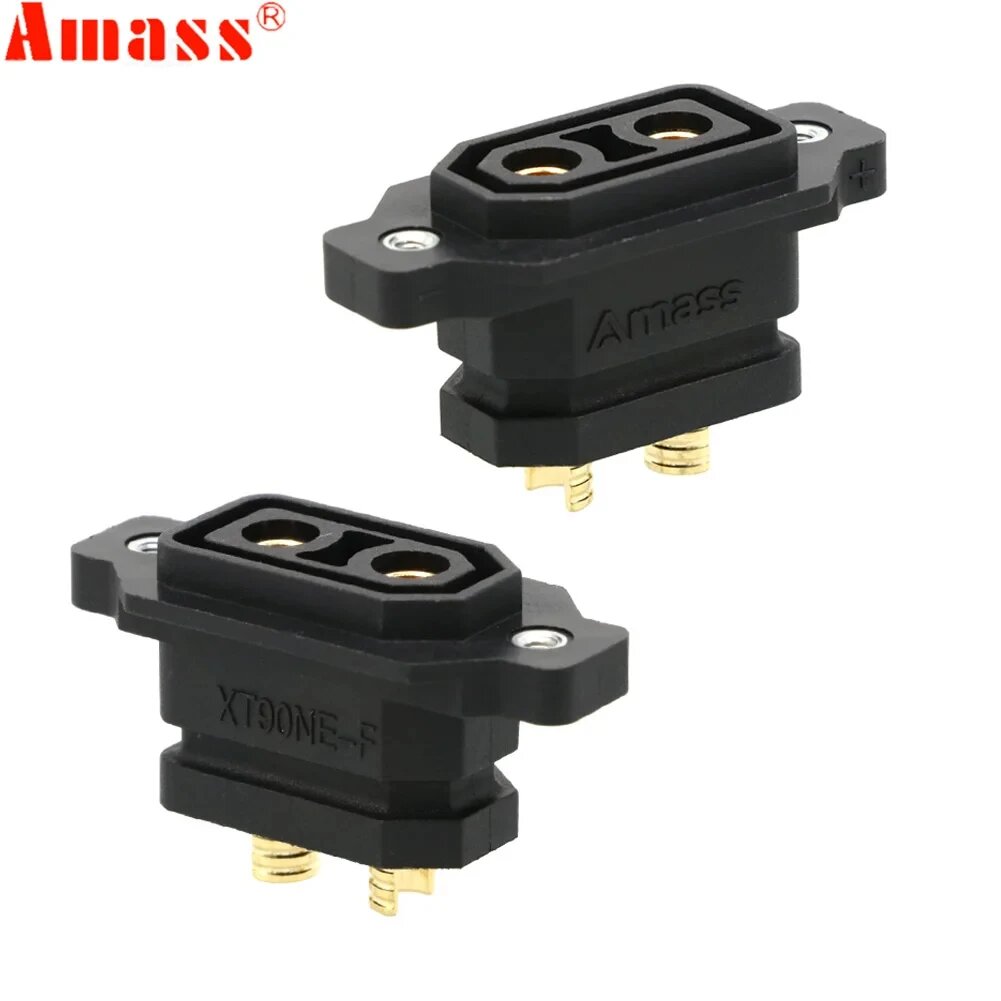 Разъем XT90NE-F Amass, 2шт, желтый