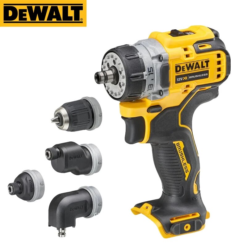 Электрическая дрель/шуруповерт DEWALT DCD703, XTREME, 12 В, Max, бесщеточная Беспроводная перезаряжаемая многофункциональная отвертка 5-в-1, неизолированный инструмент