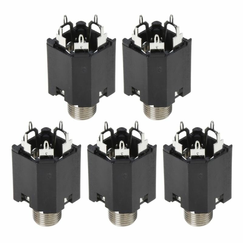 Аудиоаксессуары PJ612 6.35 аудио- и видеоразъем 5-контактный встроенный штекер-1 комплект из 5