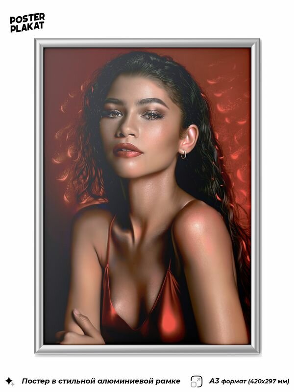 Постер зендея, эйфория / EUPHORIA в раме, по мотиву фильма, 42х30 см, Постер Плакат