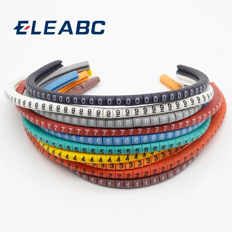 ELEABC Маркеры проводов EC-0 цветные 500 шт.