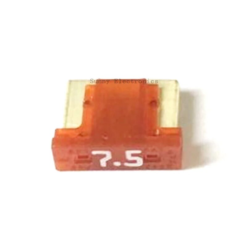 50 шт. 2A 3A 5A 7.4A 10A 15A 20A 25A 30A предохранители Micro Short Low profile Mini blade 15A amp APS/ATT предохранитель для Honda Toyota Lexus Коричневый