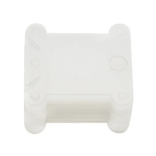 Пластиковые катушки для ниток мулине Белый, 100PCS, Transparent