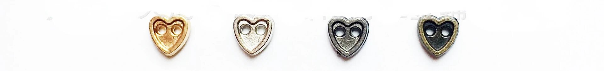 Мини-кнопки для кукол 30 шт. bronze, heart