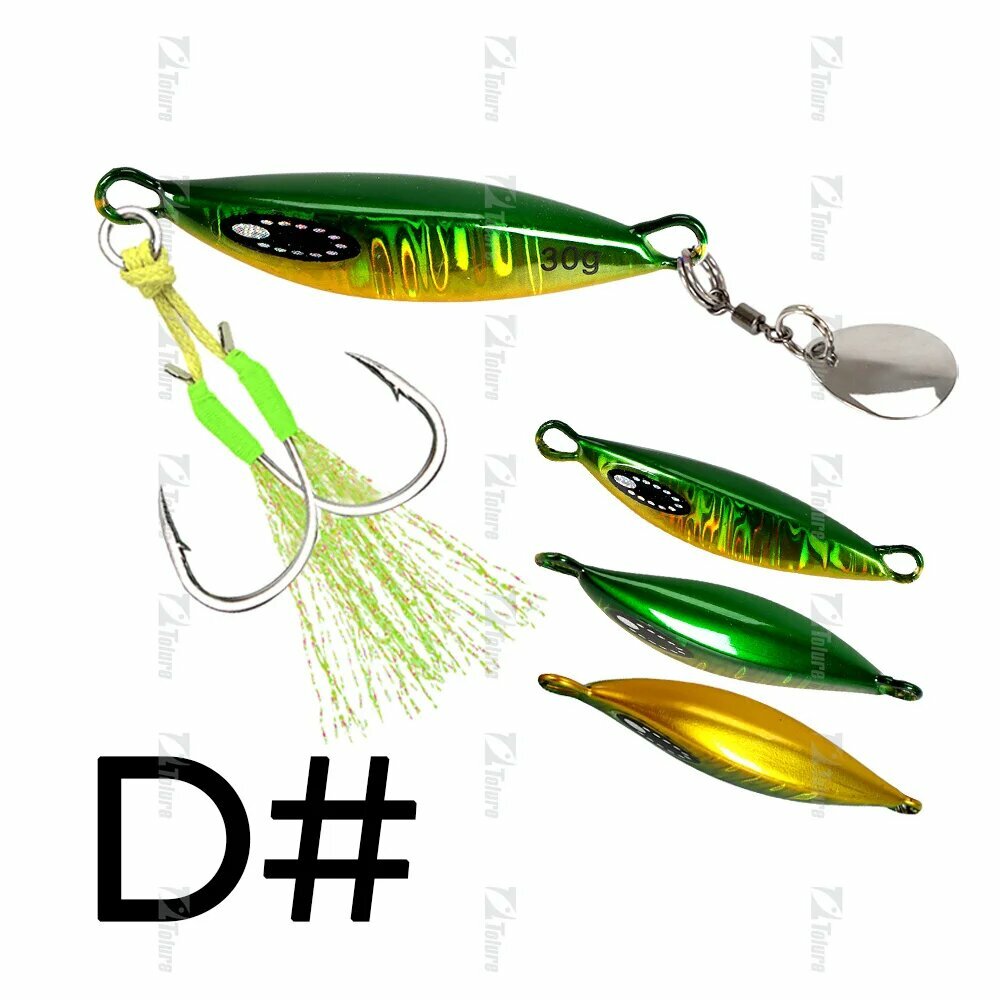 TOLU 2024 Spin Tail Metal Jig 20g, COLOR D