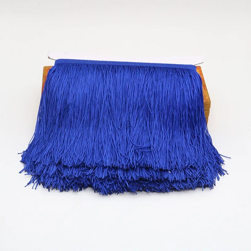 Многоцветная бахрома из полиэстера BX dream 10 ярдов Темно-синий, 5 yards, королевский синий