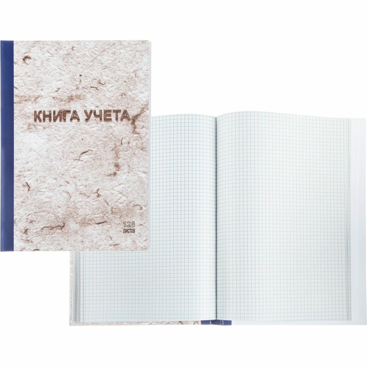 Бухгалтерская книга учета Attache (A4, 128л, клетка, типографский блок, сшивка) обложка картон, 5шт.