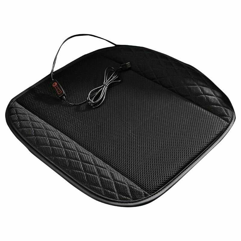 Вентилируемая подушка сиденья с USB-портом, дышащая охлаждающая подставка воздушным потоком, летняя подходит для автомобильного домашнего и офисного кресла