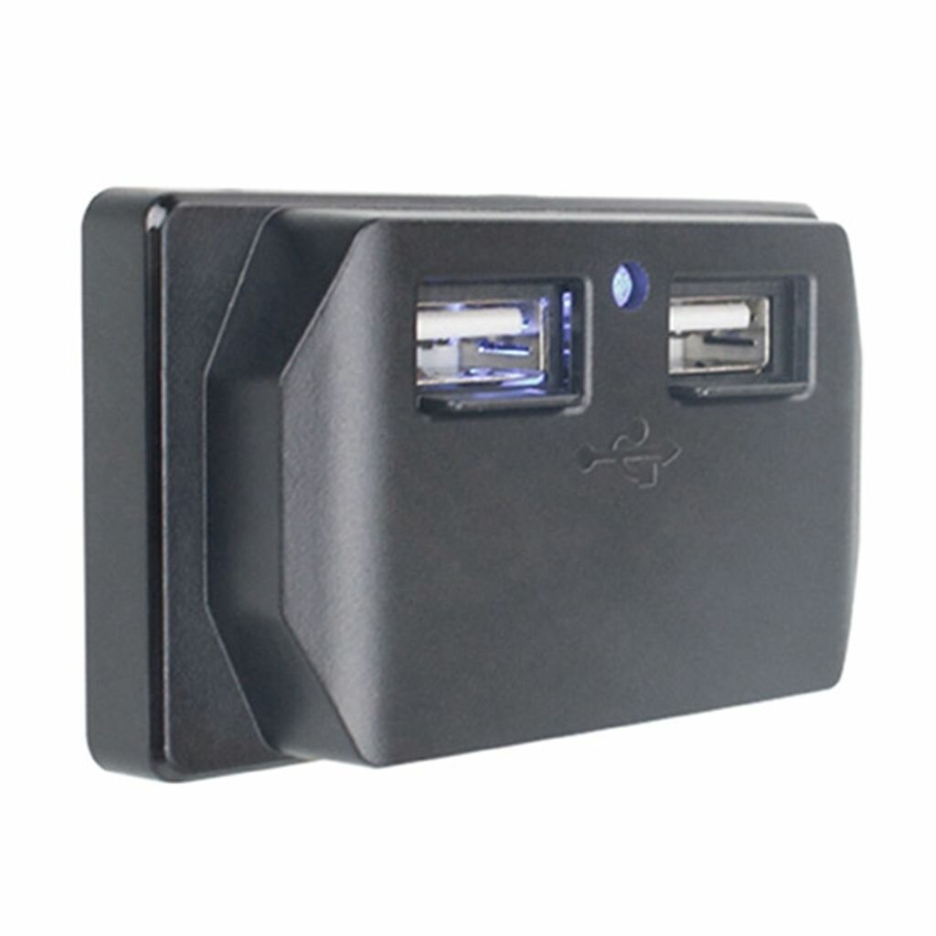 12-24V 3.1A Двойной USB Разъем для быстрых зарядных устройств для автомобилей, лодок на колесах, светодиодная панель розетки питания