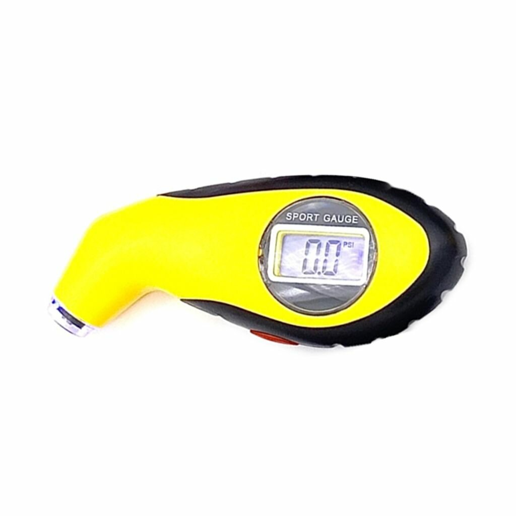 (1 шт.) Автомобильный, мотоциклетный, велосипедный ЖК-цифровой светящийся манометр давления в шинах с подсветкой (новый)-желтый