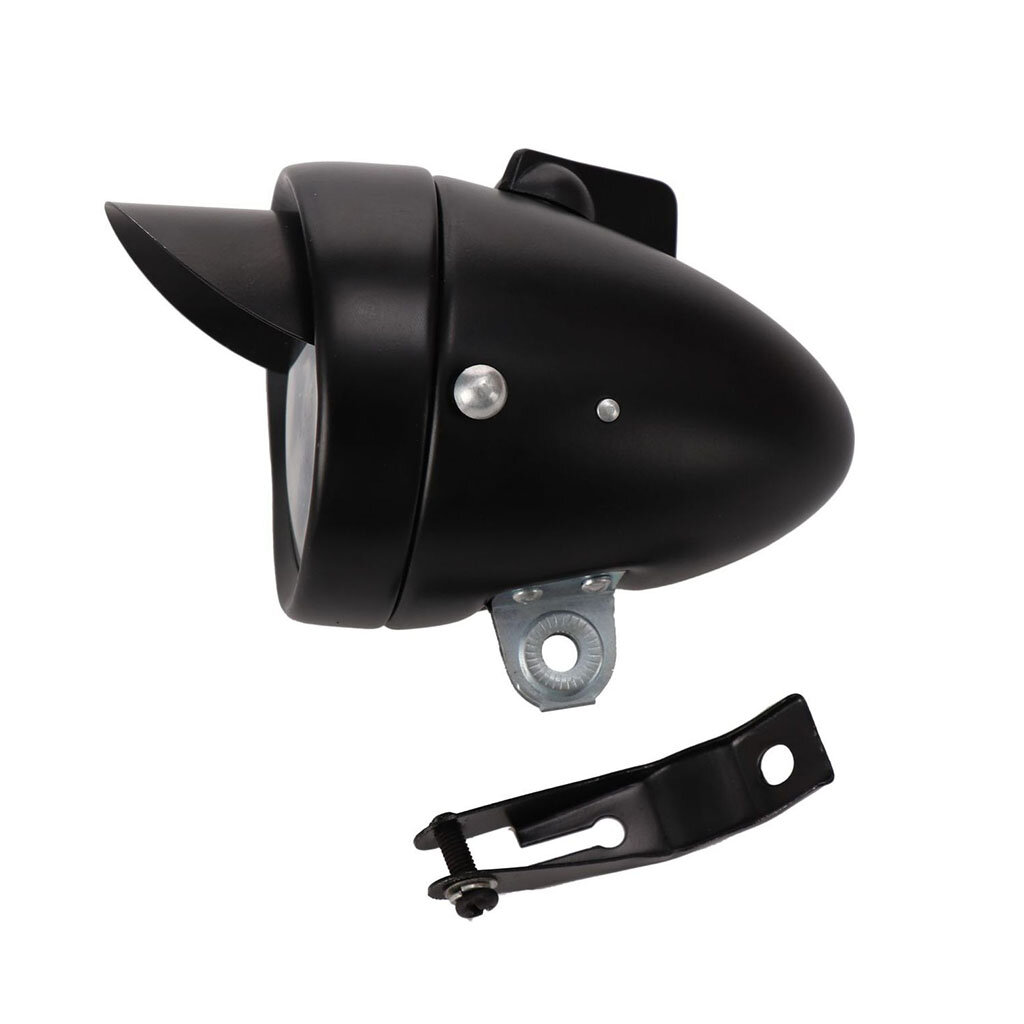 Велосипедный фонарь, Велосипедные фары с полями в стиле ретро, для пляжного велосипеда, высокий люмен, дальний свет, черный металлик, 1 комплект