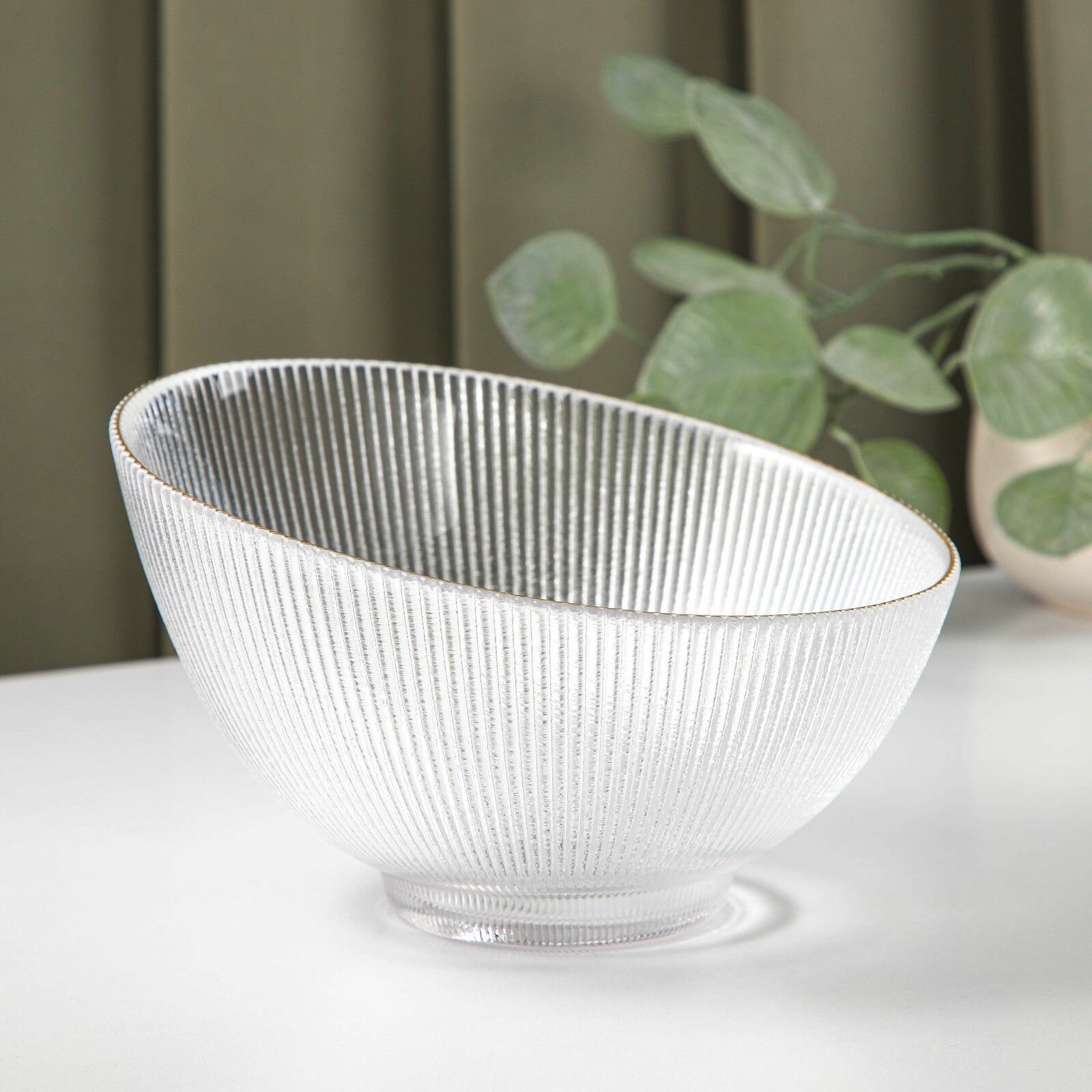 Салатник Орион , 1.7 л, d 22 см, стекло, прозрачный, 3 шт