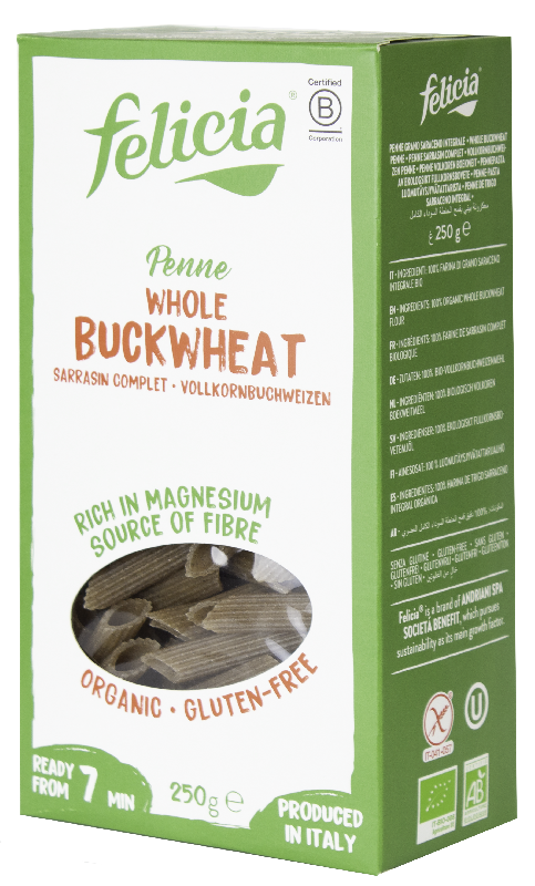 Макароны FELICIA Penne B301BD278 без глютена из гречневой муки BIO /картон/ 250г