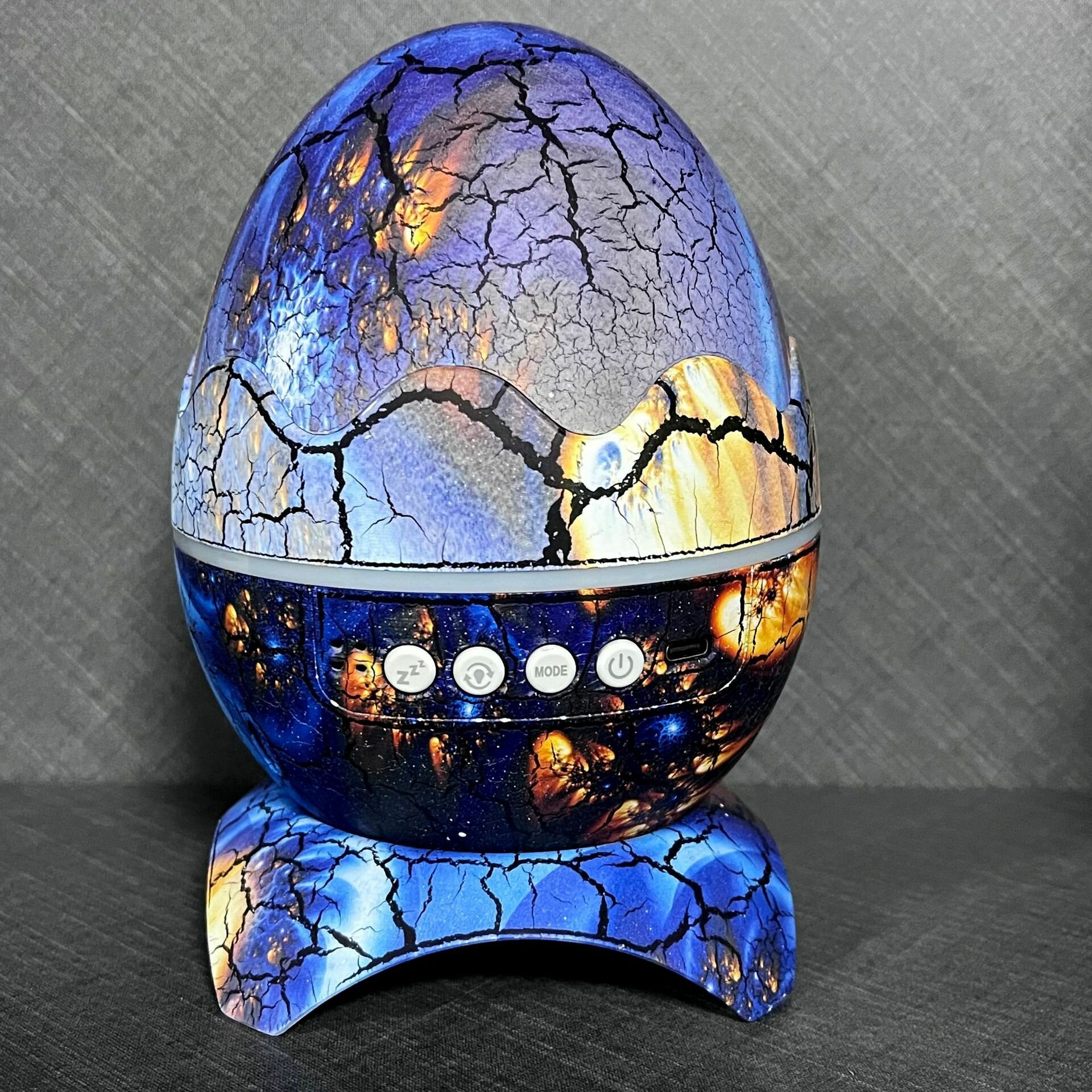 Ночник Яйцо дракона, проектор звездного неба, новогодний, детский для сна, с белым шумом