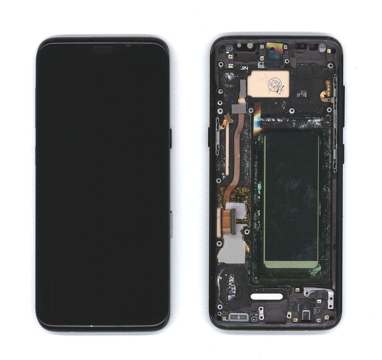 Дисплей для Samsung Galaxy S8 SM-G950F в сборе с тачскрином и рамкой OLED черный