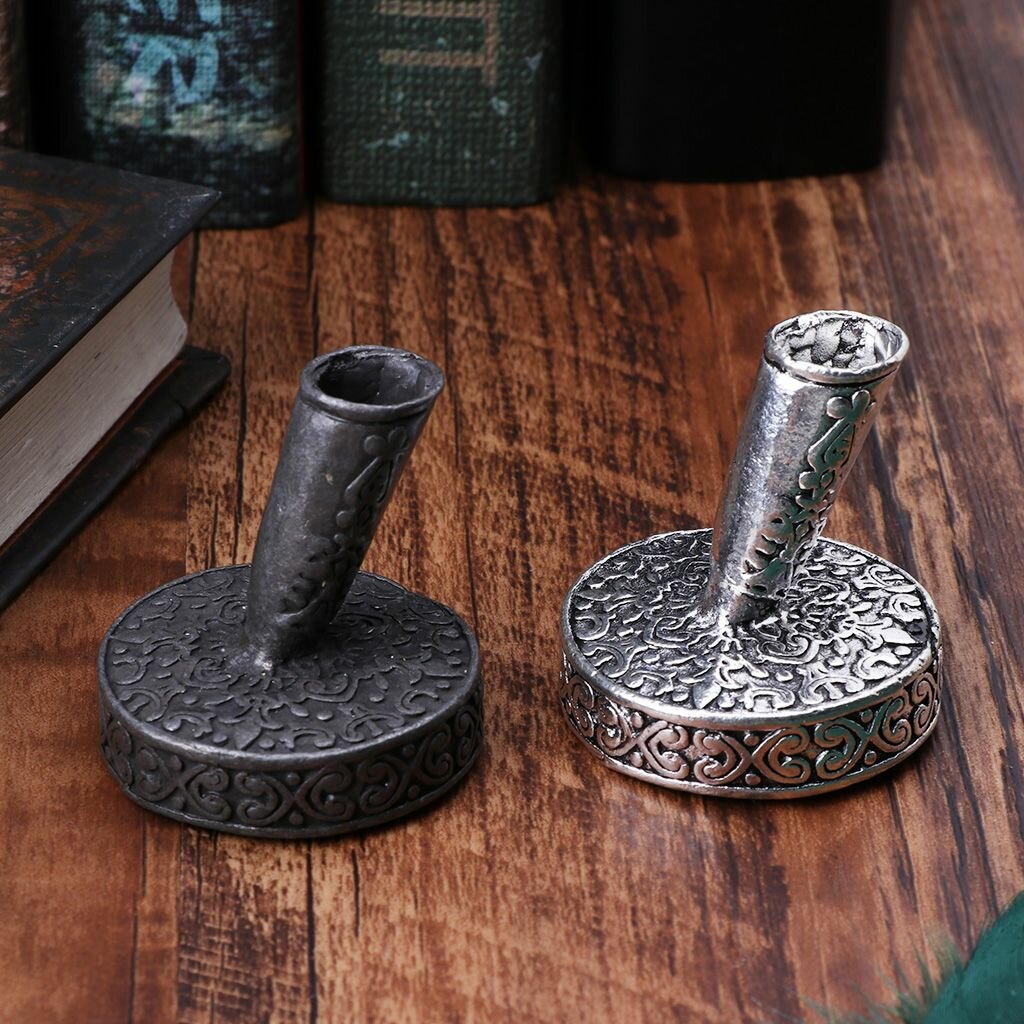 Ретро резной держатель для перьевой ручки-C белым золотом