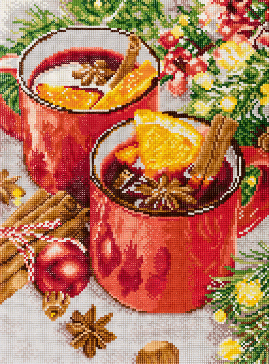 Фрея ALPD-060-RL17 кристальная алмазная мозаика на подрамнике Ароматы Рождества 30×40 см