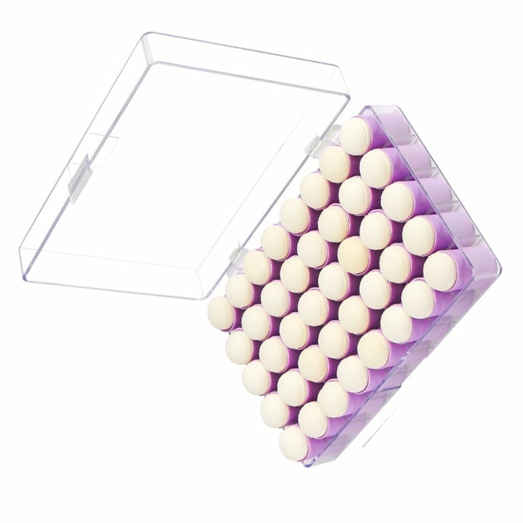 1 коробка из 40 шт, инструмент для размазывания чернил для ручного счета, набор для размазывания и раскрашивания губок для пальцев своими руками, фиолетовый