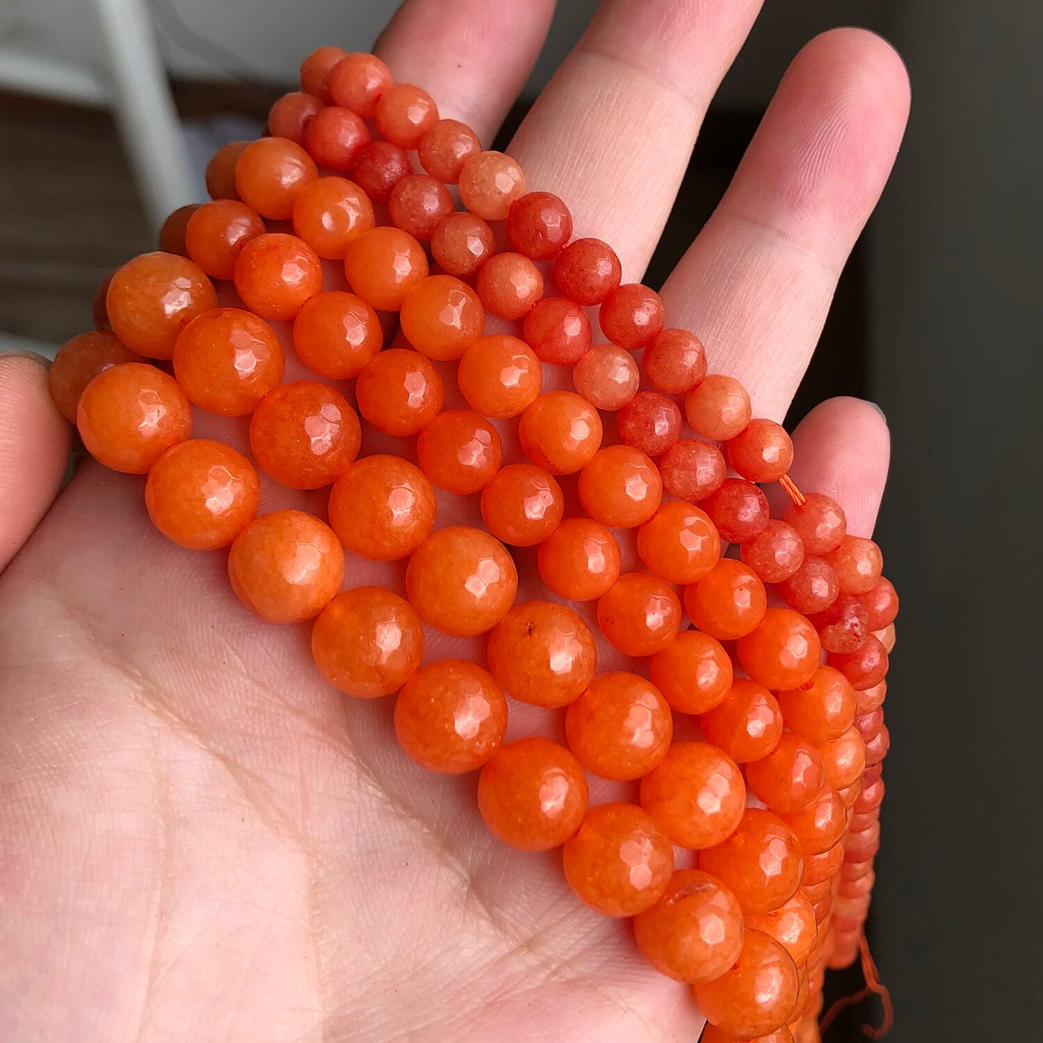 Бусины TANANTA оранжевый халцедон 4/6/8/10/12 мм 4mm about91pcs