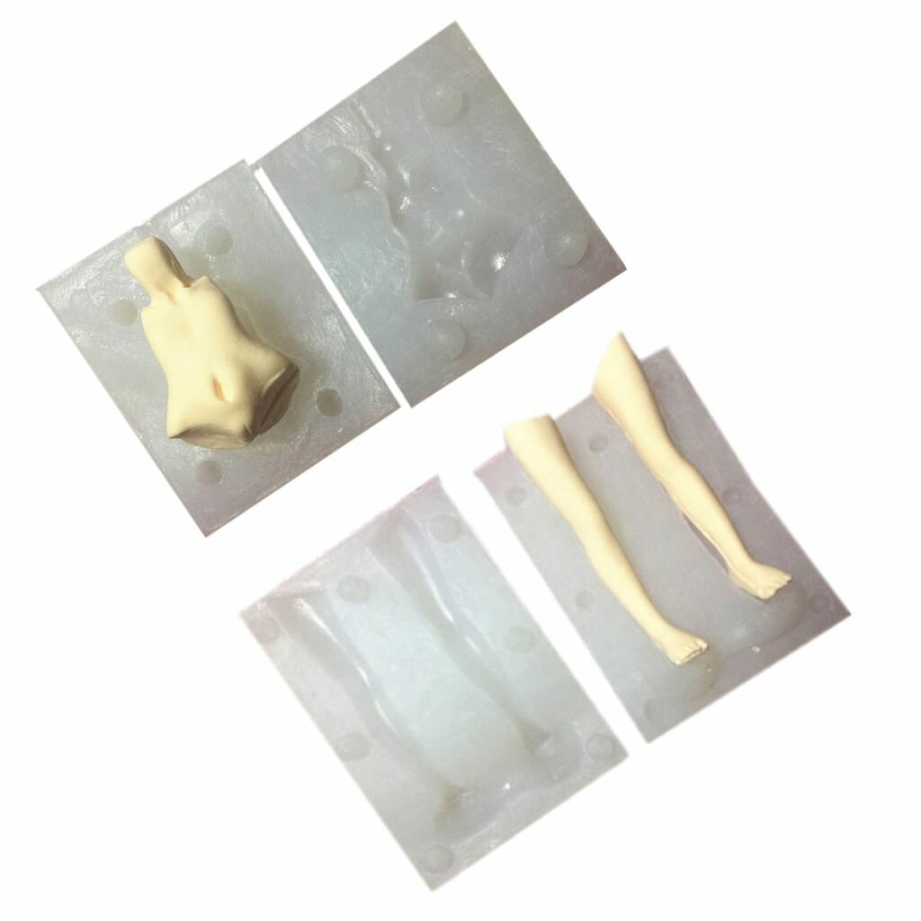 Силиконовая форма для лепки тела куклы