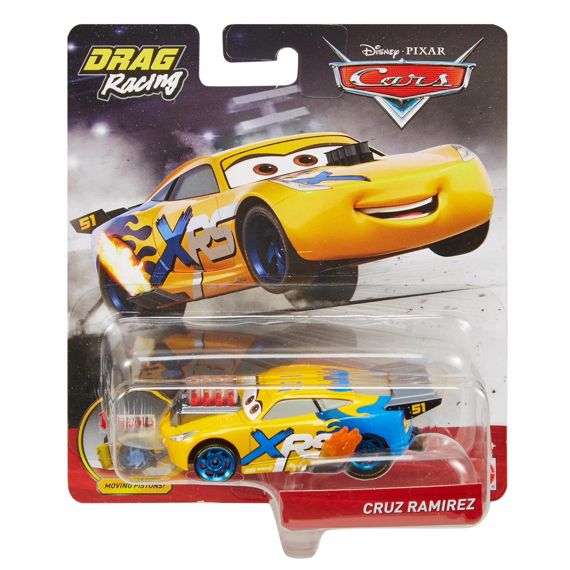 Disney Pixar Cars XRS Drag Racing Singles / Молния Маккуин, Курц Рамирес, Металлическая Игрушка-автомобиль, Отлитый Под Давлением В Масштабе 1:55