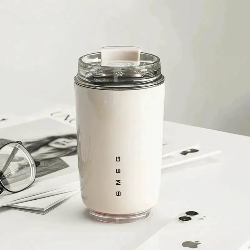 Термокружка Smeg, нержавеющая сталь, пластик, вакуумная, 240 мл