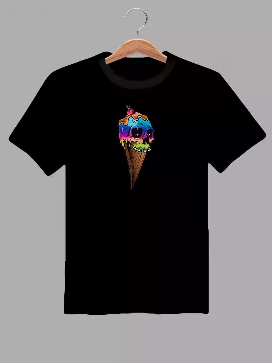Футболка мороженое череп