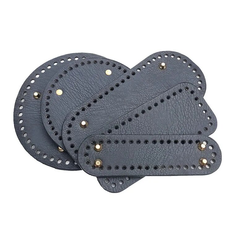 Высокое качество овальное с круглым дном для вязаной сумки из Темно-синий, 8X18cm-1pc, черный