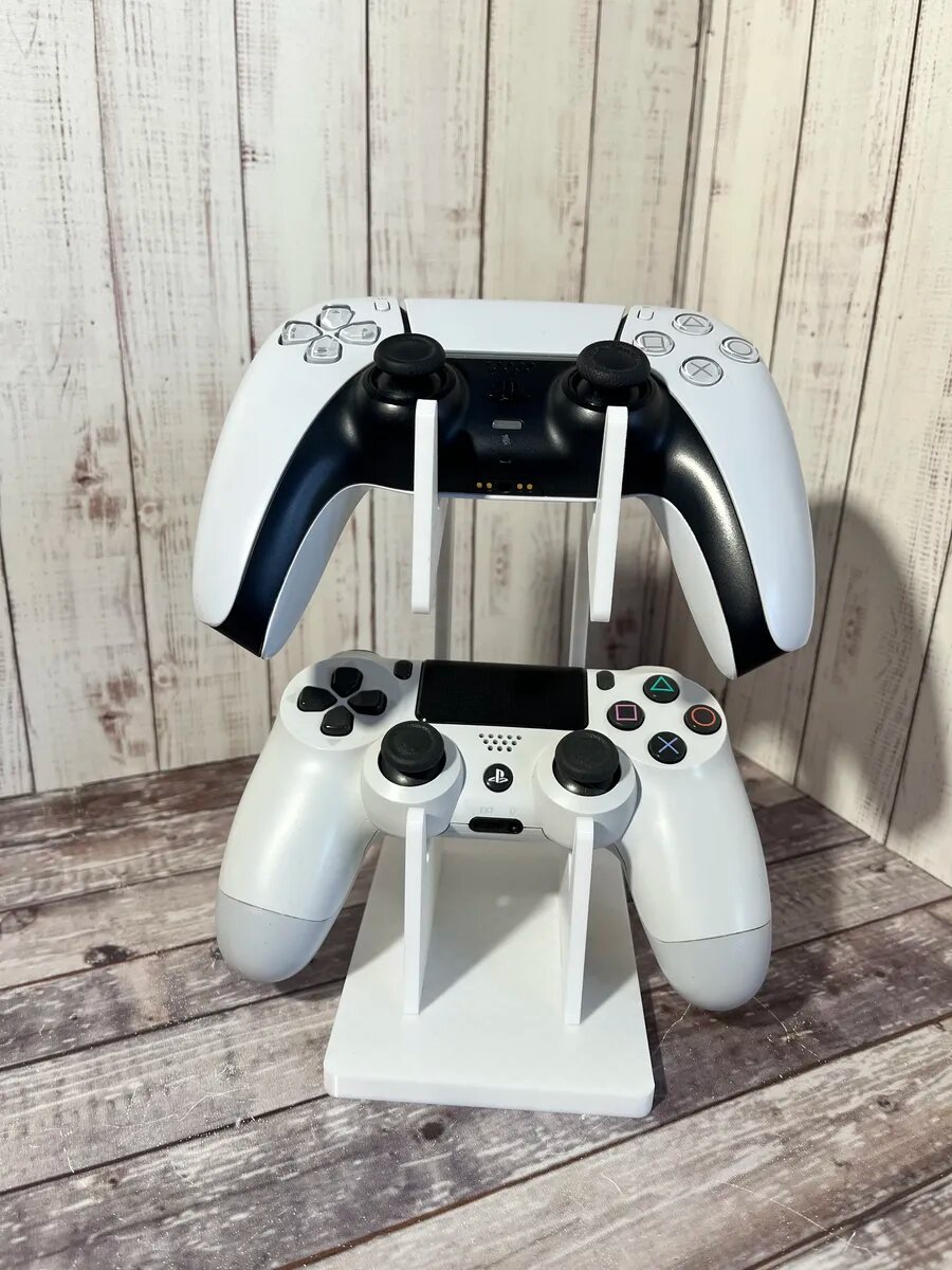 Подставка для 2-х геймпадов PS5/4/XBOX белый