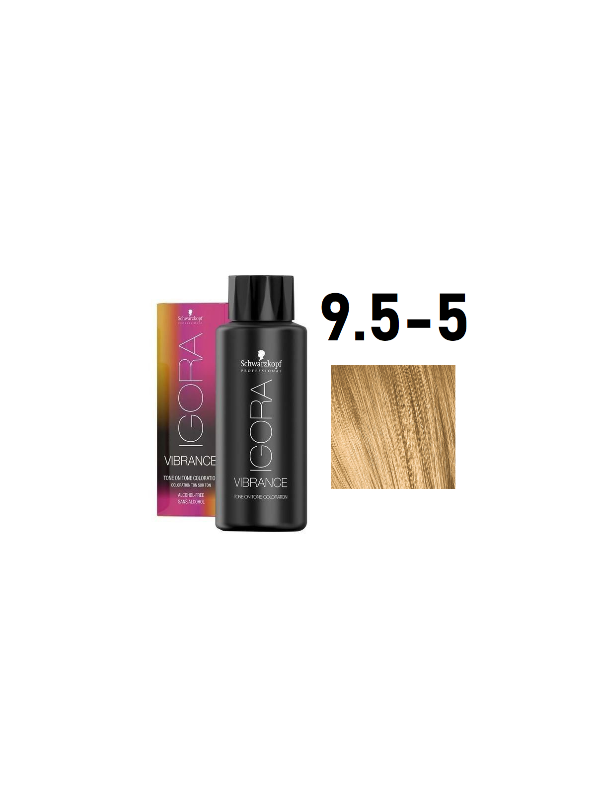 Schwarzkopf Professional Schwarzkopf Igora Vibrance 9,5-5 - Краситель тон-в-тон светлый блонд пастельный золотистый 60 мл