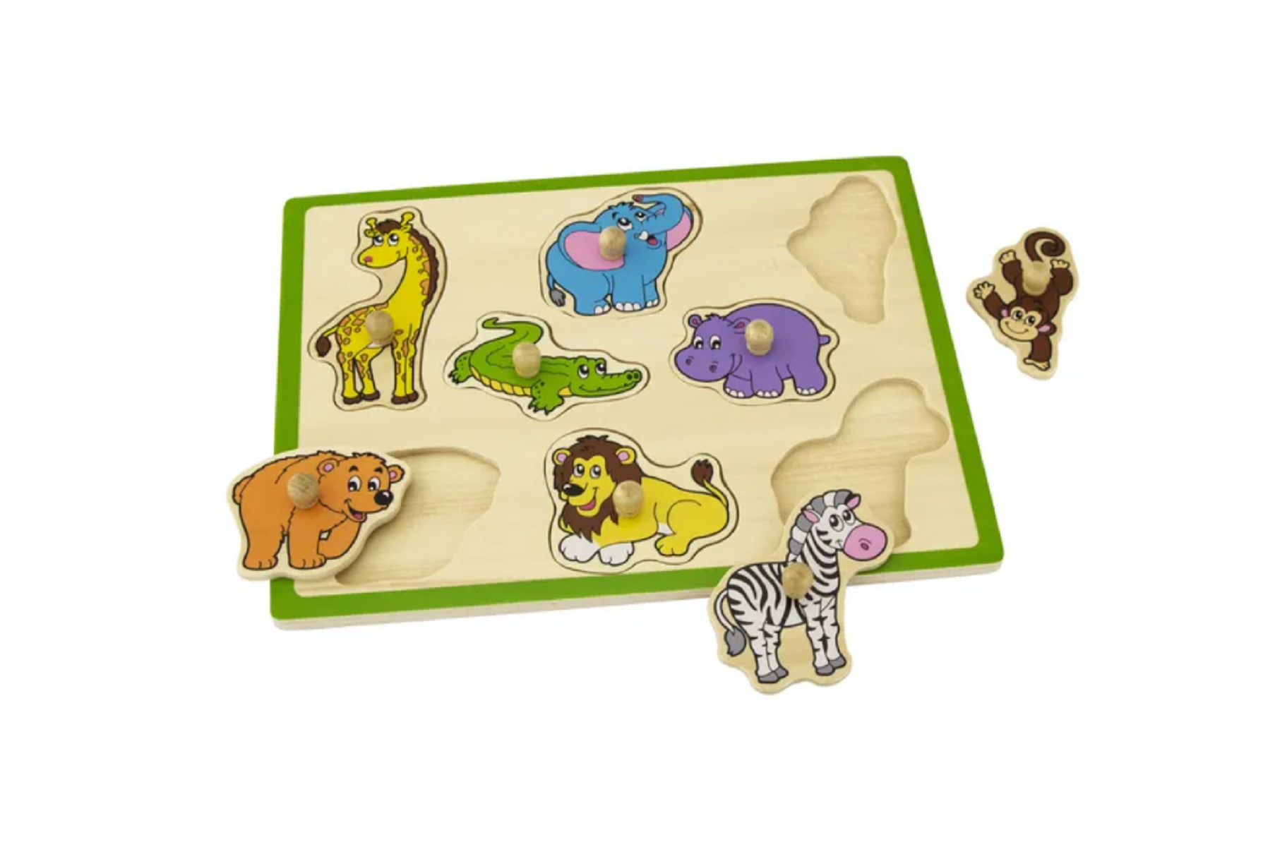 Пазл-вкладыш Viga Дикие животные, 8 деталей, в пленке 50019