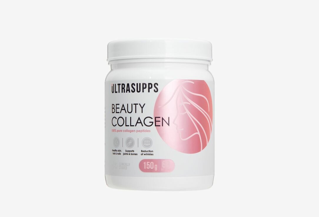 БАД для красоты кожи ULTRASUPPS Гидролизованный коллаген 2,5 г в порошке 150 г